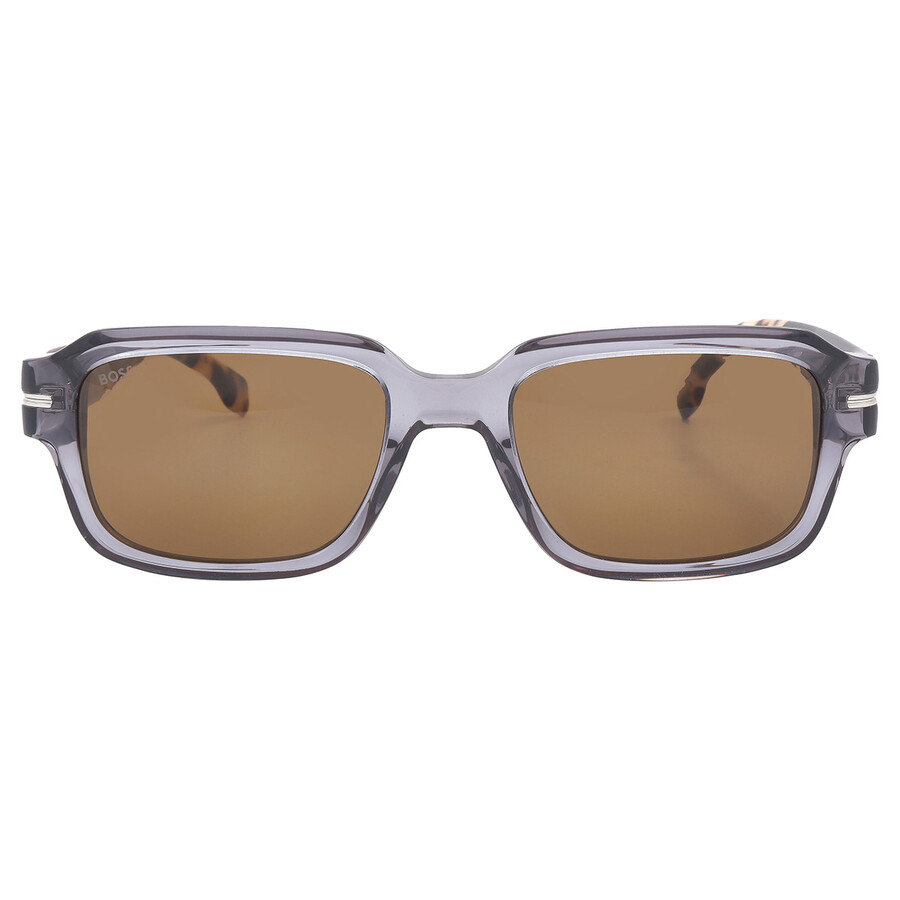 Hugo Boss Brown Rectangular Men's Sunglasses BOSS 1596/S 0ACI/2M 53 ...