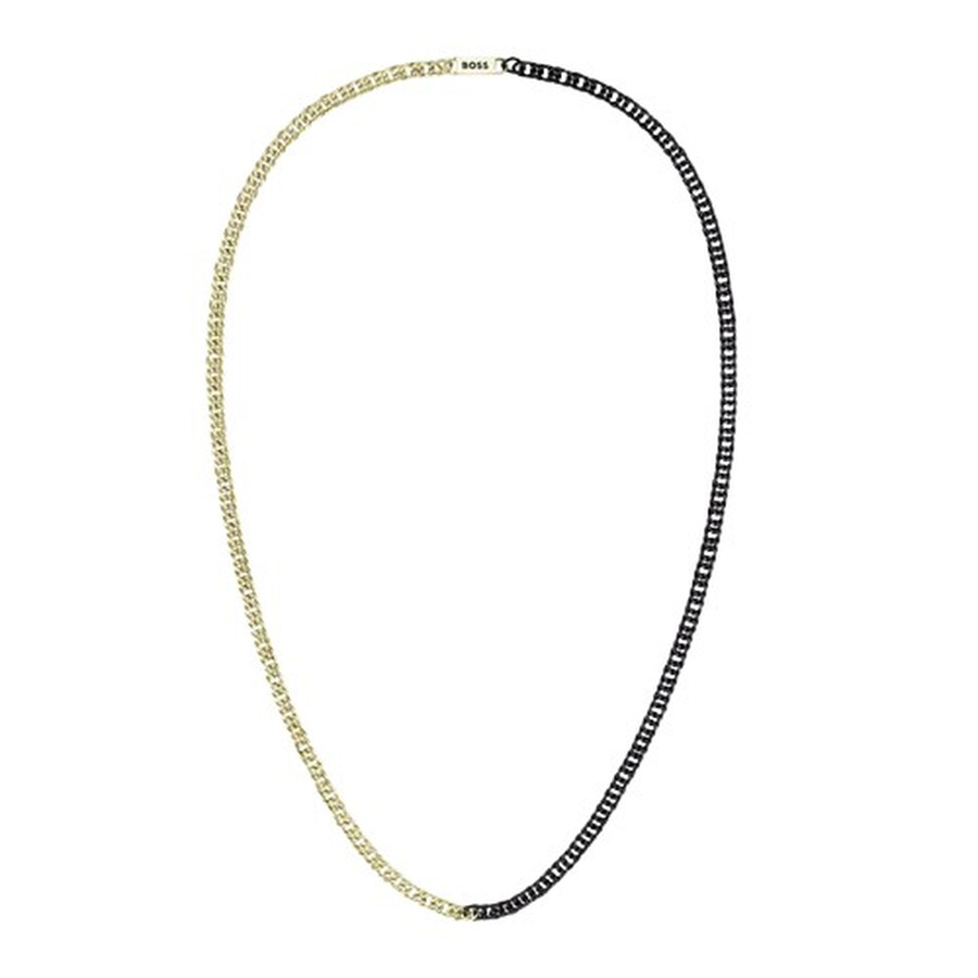 Hugo Boss Chain Necklace In Black And Gold Tones 1580391 - Jewelry ...