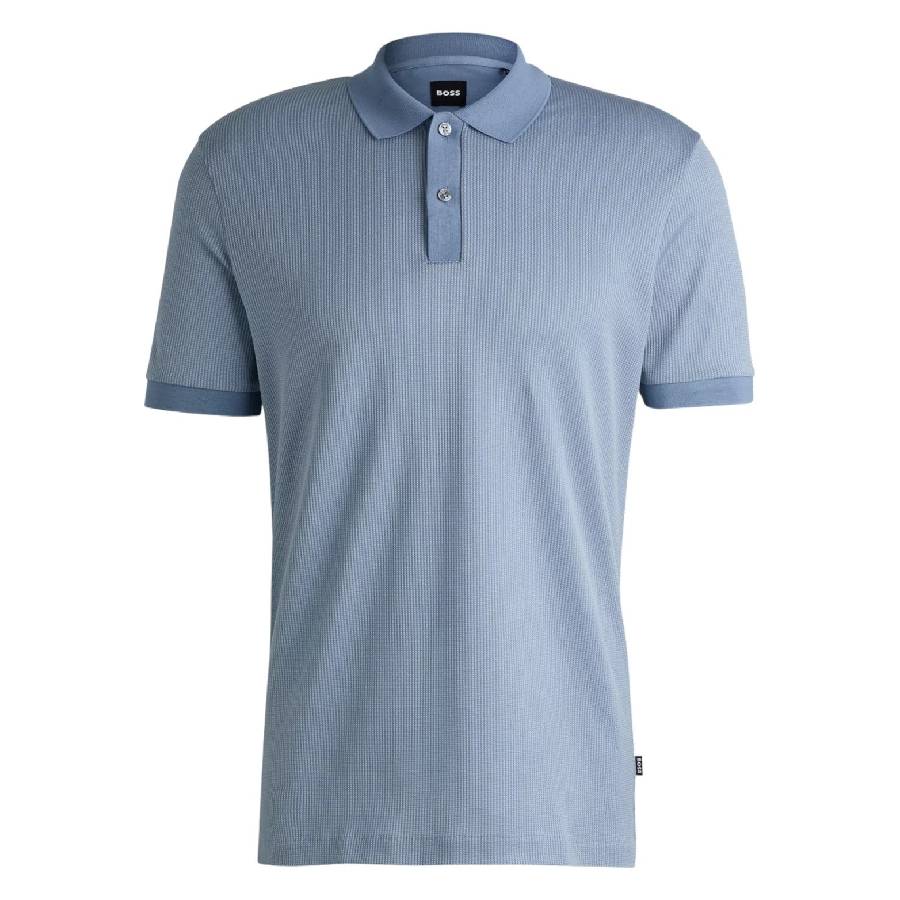 Hugo Boss Contrast Knit Short Sleeve Polo Shirt, Size Small 50518563 ...