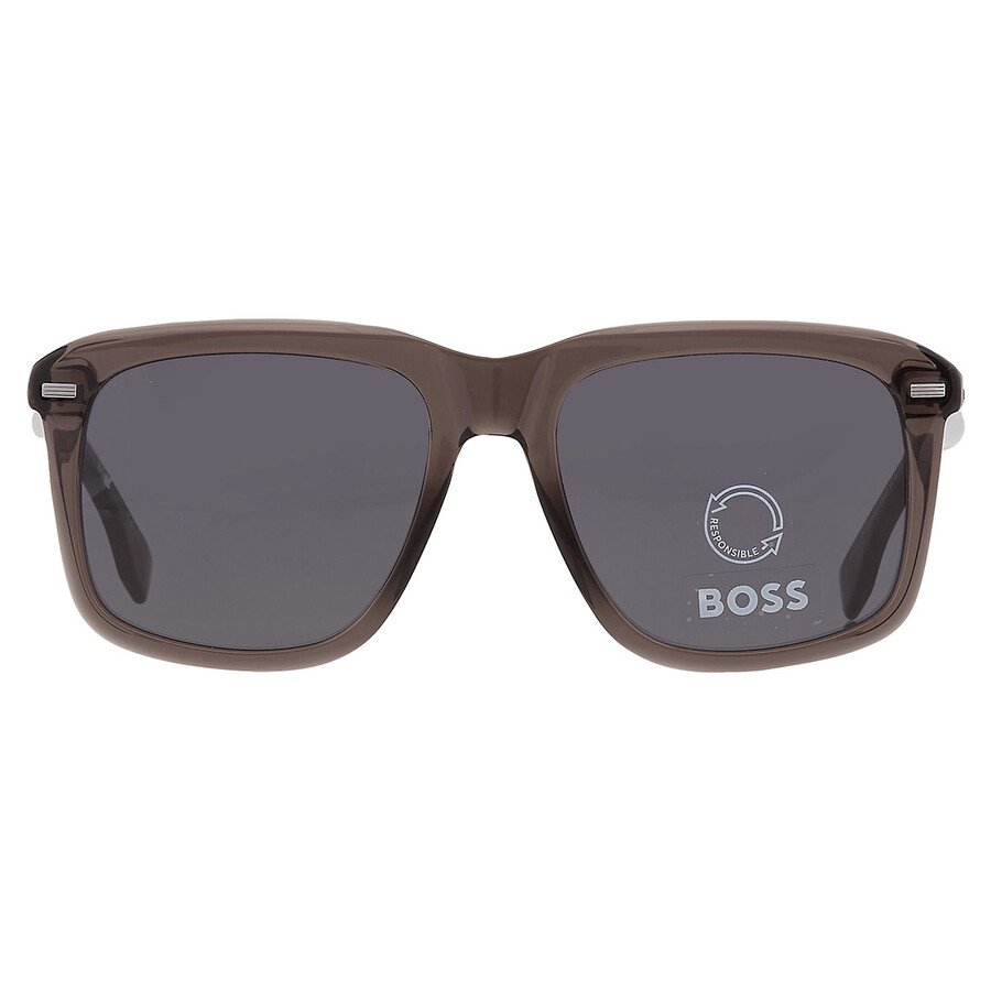 Hugo Boss Dark Grey Square Men's Sunglasses BOSS 1420/S 0KAC/IR 55 ...