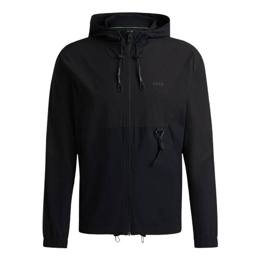 Hugo Boss Embossed Logo Zip-Up Hooded Jacket, Size Large 50519518-001 ...