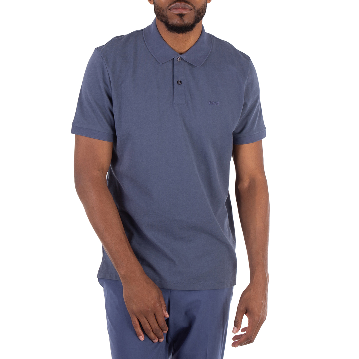 Hugo Boss Embroidered Logo Cotton Polo Shirt, Size Large 50468362-475 ...