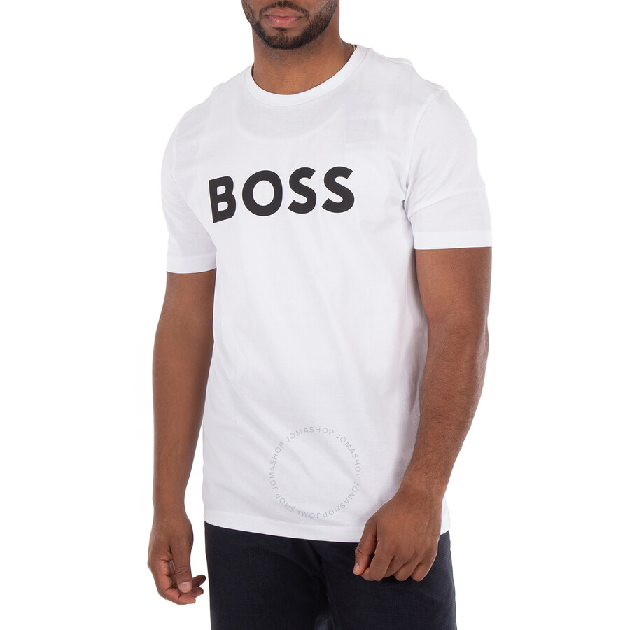 Hugo Boss Logo Print Cotton-Jersey T-Shirt, Size X-Large 50495742-100 ...
