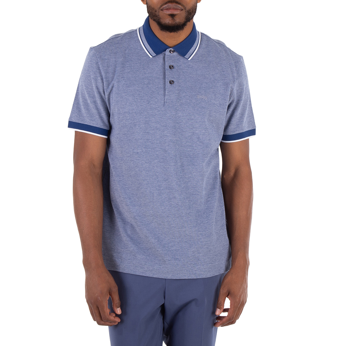 Hugo Boss Logo-Detail Cotton Polo Shirt, Size Large 50521116-485 ...