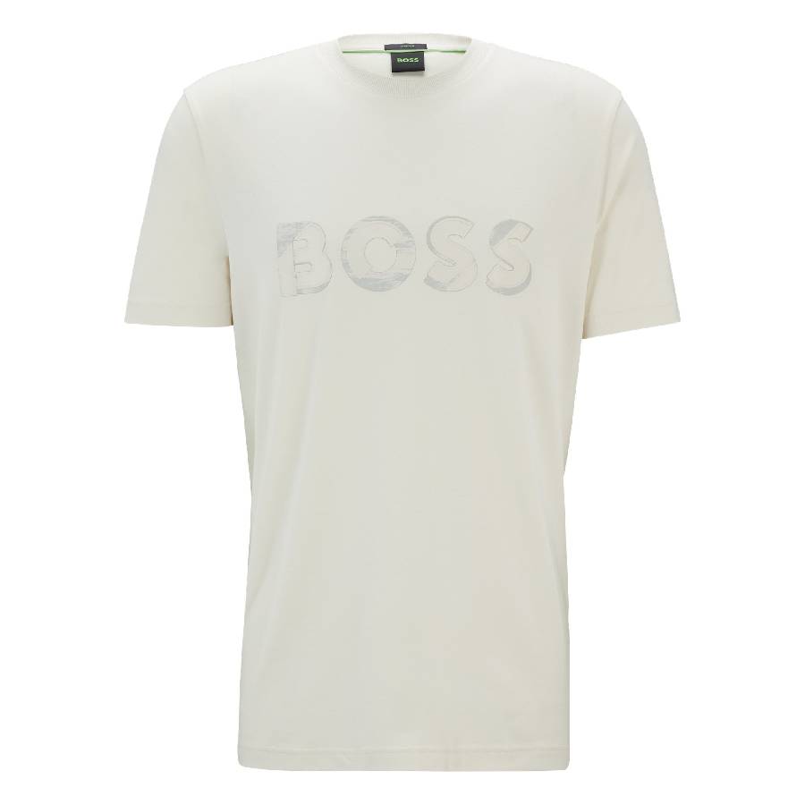 Hugo Boss Logo-Print Crew Neck Cotton T-Shirt, Size XX-Large 50519365 ...