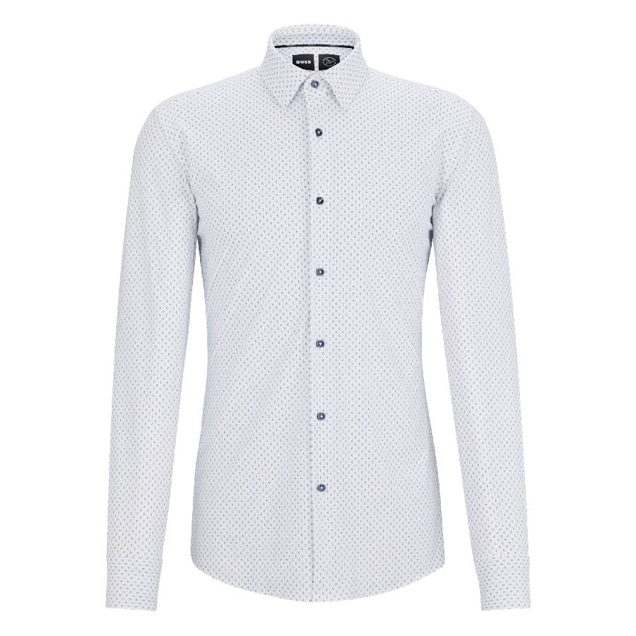 Hugo Boss Long Sleeve Slim-Fit Shirt, Brand Size 44 ( Neck Size 17.5 ...