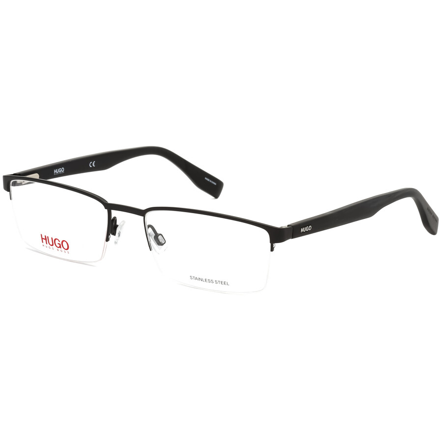 Hugo Boss Men's Black Rectangular Eyeglass Frames HG032402W70057 ...