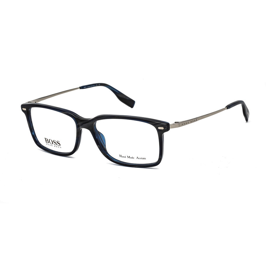 Hugo Boss Men's Blue Rectangular Eyeglass Frames 05480E840054 ...