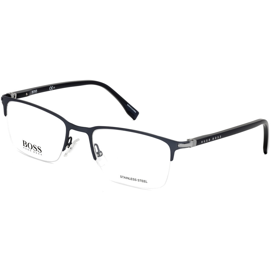 Hugo Boss Men's Blue Rectangular Eyeglass Frames 10070FLL0052 ...