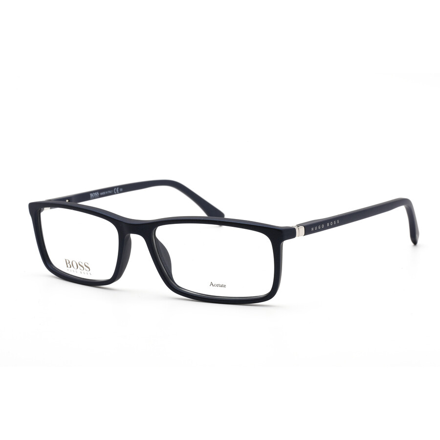 Hugo Boss Men's Blue Rectangular Eyeglass Frames BOSS0680/IT0PJP0055 ...