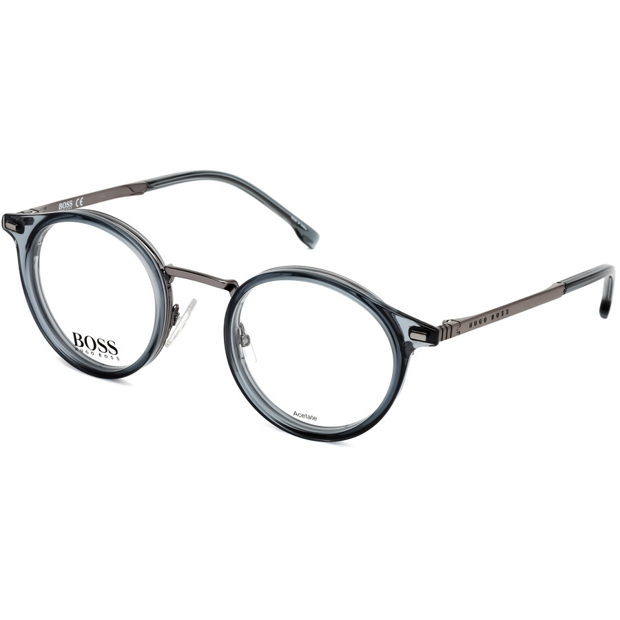 Hugo Boss Men's Grey Round Eyeglass Frames BOSS10560KB70048 ...