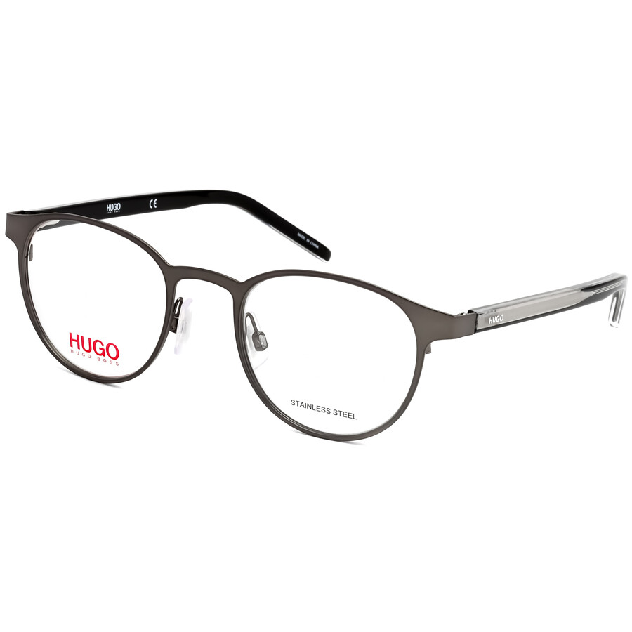 Hugo Boss Men's Silver Tone Round Eyeglass Frames HG10300R800048 ...