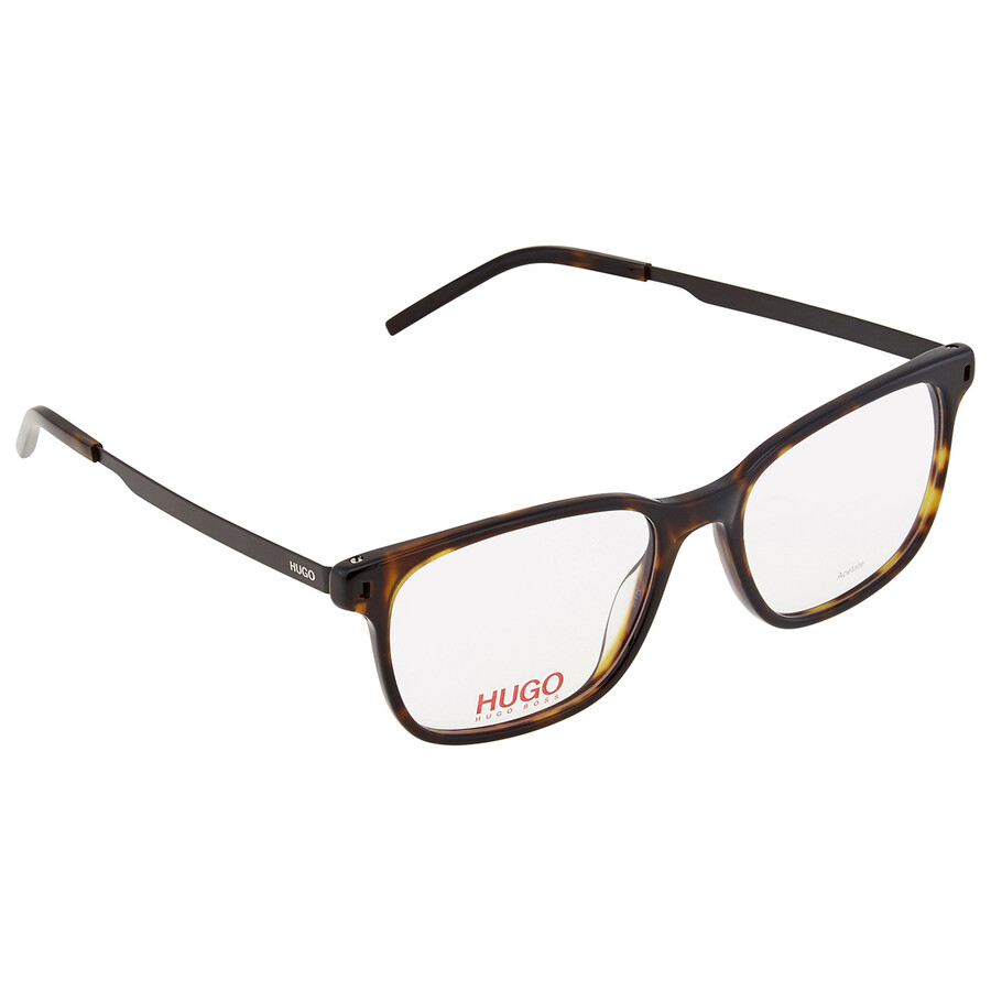Hugo Boss Men's Tortoise Rectangular Eyeglass Frames HG103800860053 ...