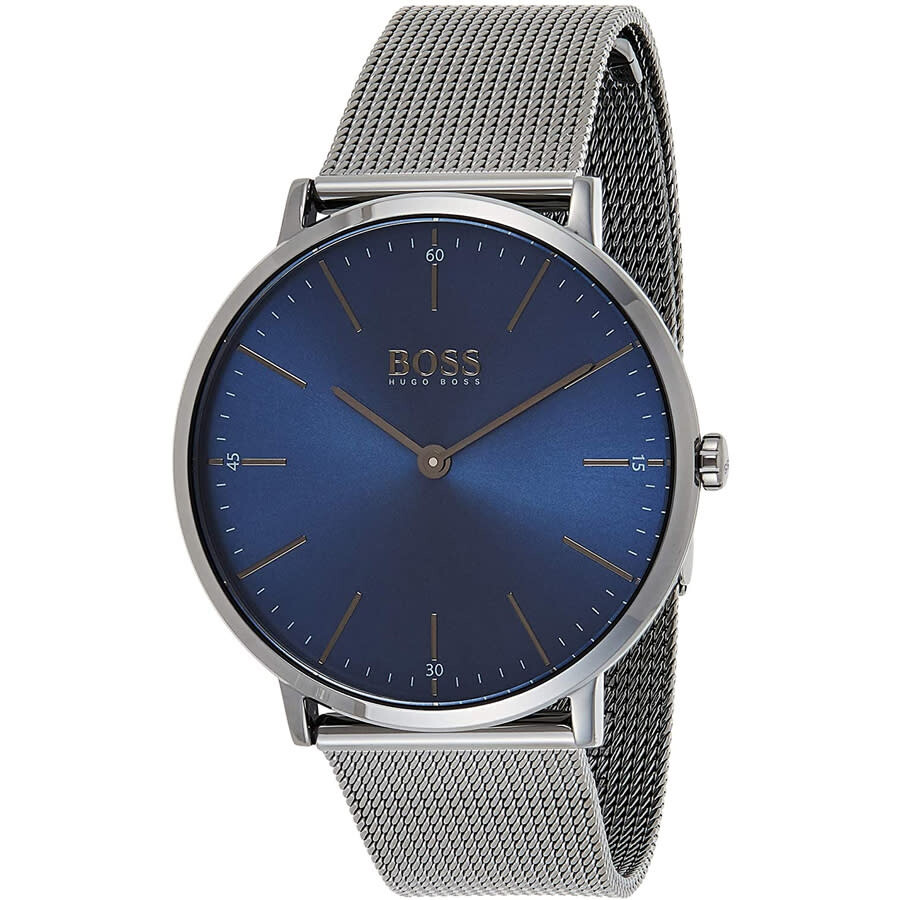 Hugo Boss Mesh Quartz Blue Dial Men's Watch 1513734 7613272354929 ...
