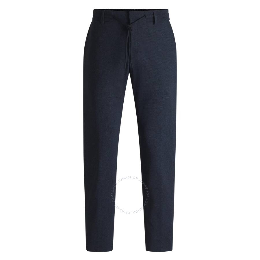 Hugo Boss Micro-Patterned Slim-Fit Trousers, Brand Size 52 (Waist Size ...