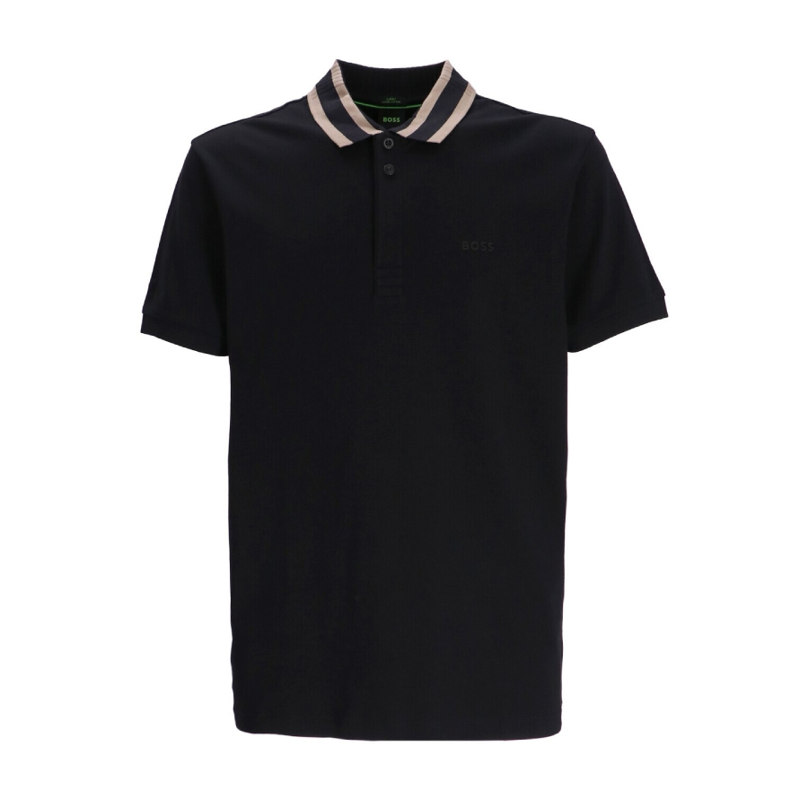 Hugo Boss Striped-Collar Cotton Polo Shirt, Size Medium 50525172-001 ...