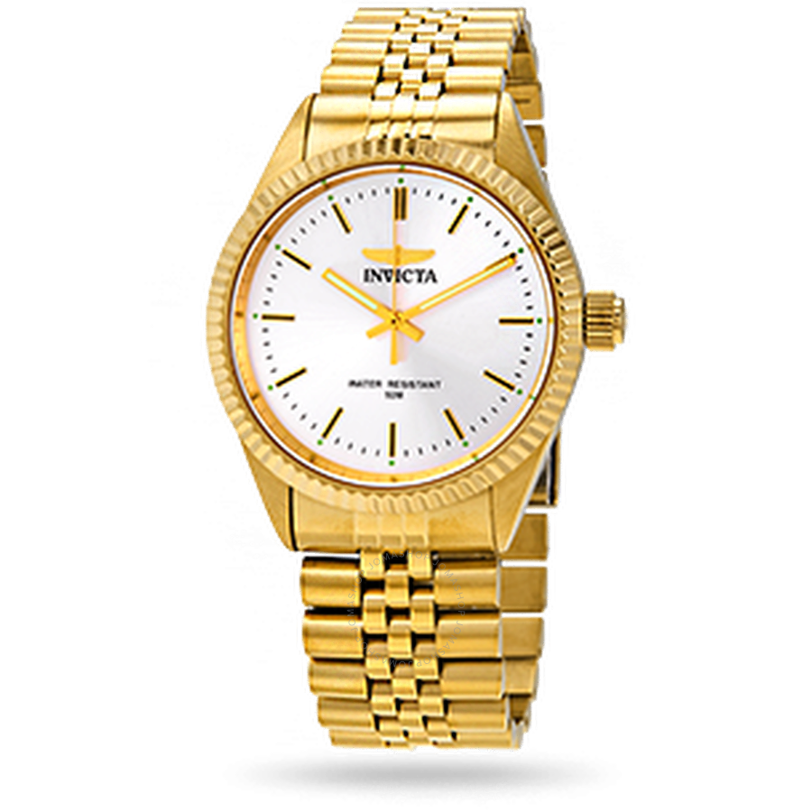Invicta Specialty Silver Dial Yellow Gold-tone Men's Watch 29384 ...