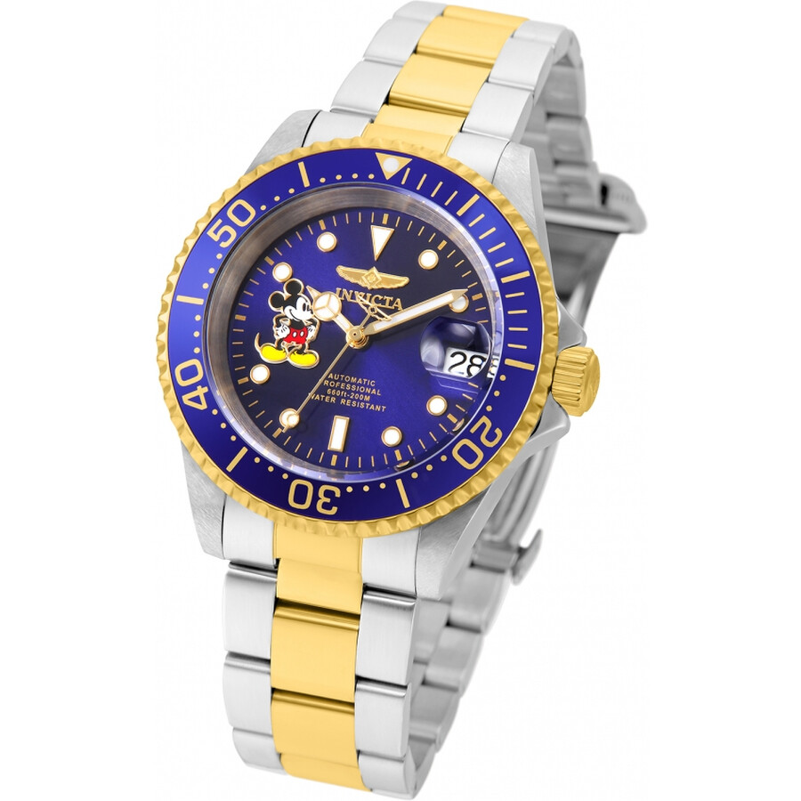 Invicta 'Disney Limited Automatic Blue Dial Men's Watch 22778 - Disney ...
