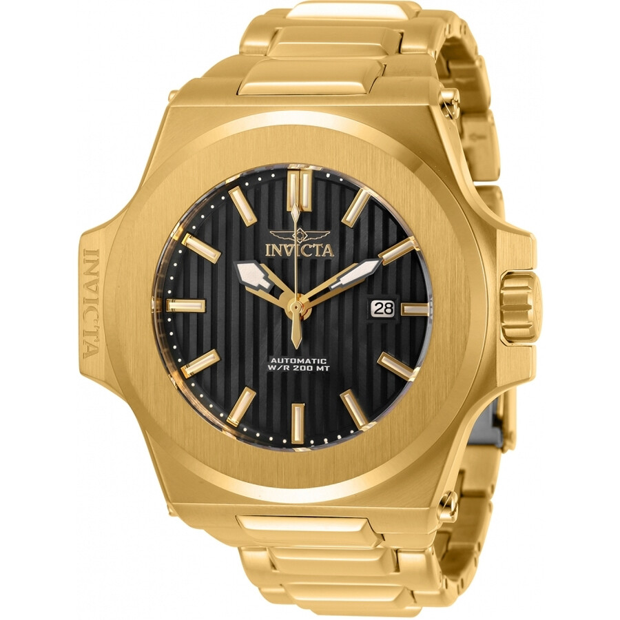 Invicta Akula Automatic Gunmetal Dial Yellow Gold-tone Men's Watch ...