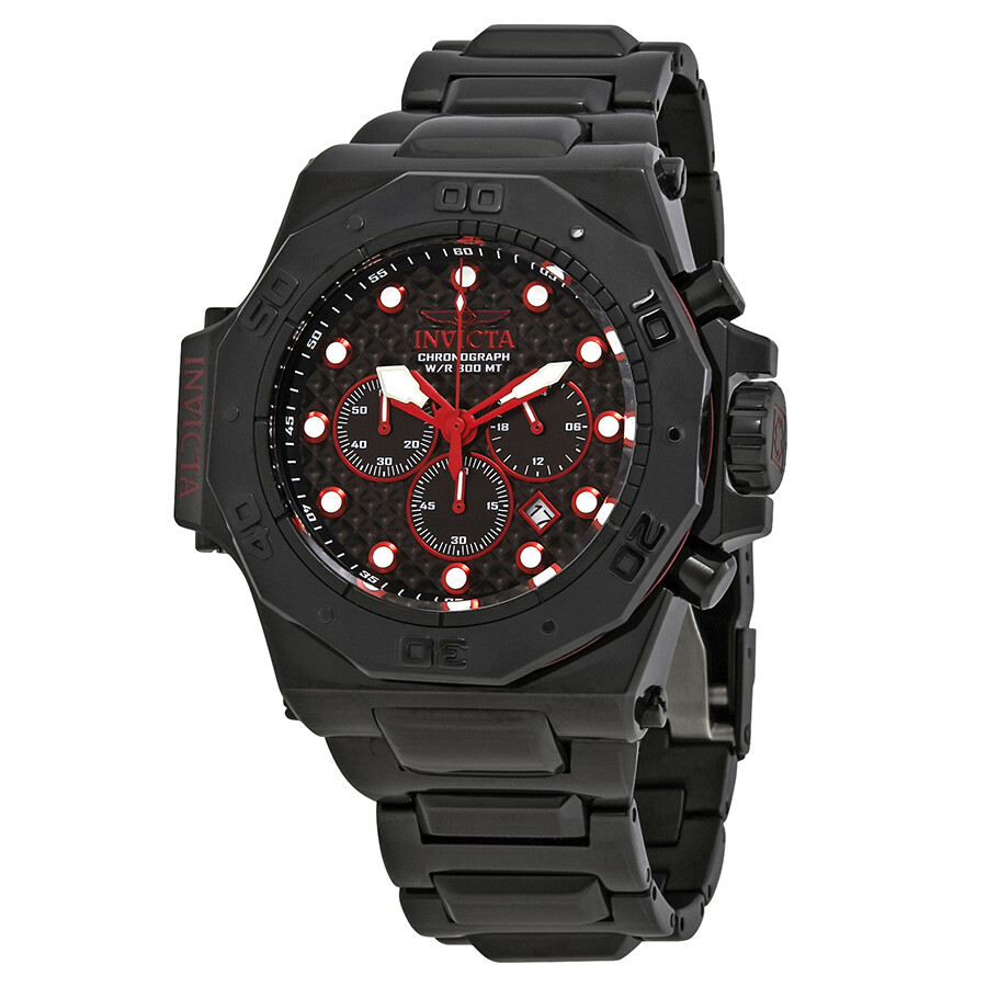 Invicta Akula Chronograph Black Dial Men's Watch 25386 886678307364 ...
