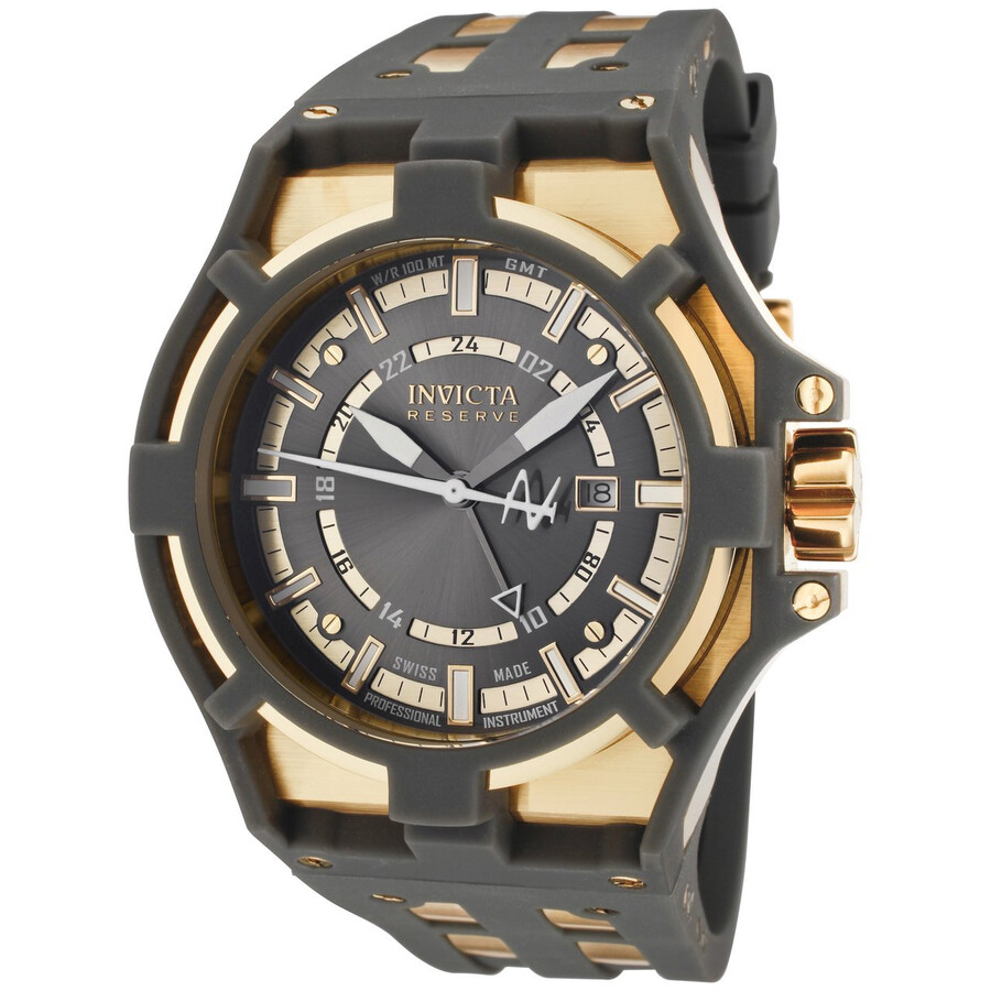 Invicta Akula Gold Tone and Rubber Men's Watch 0628 843836006286 ...