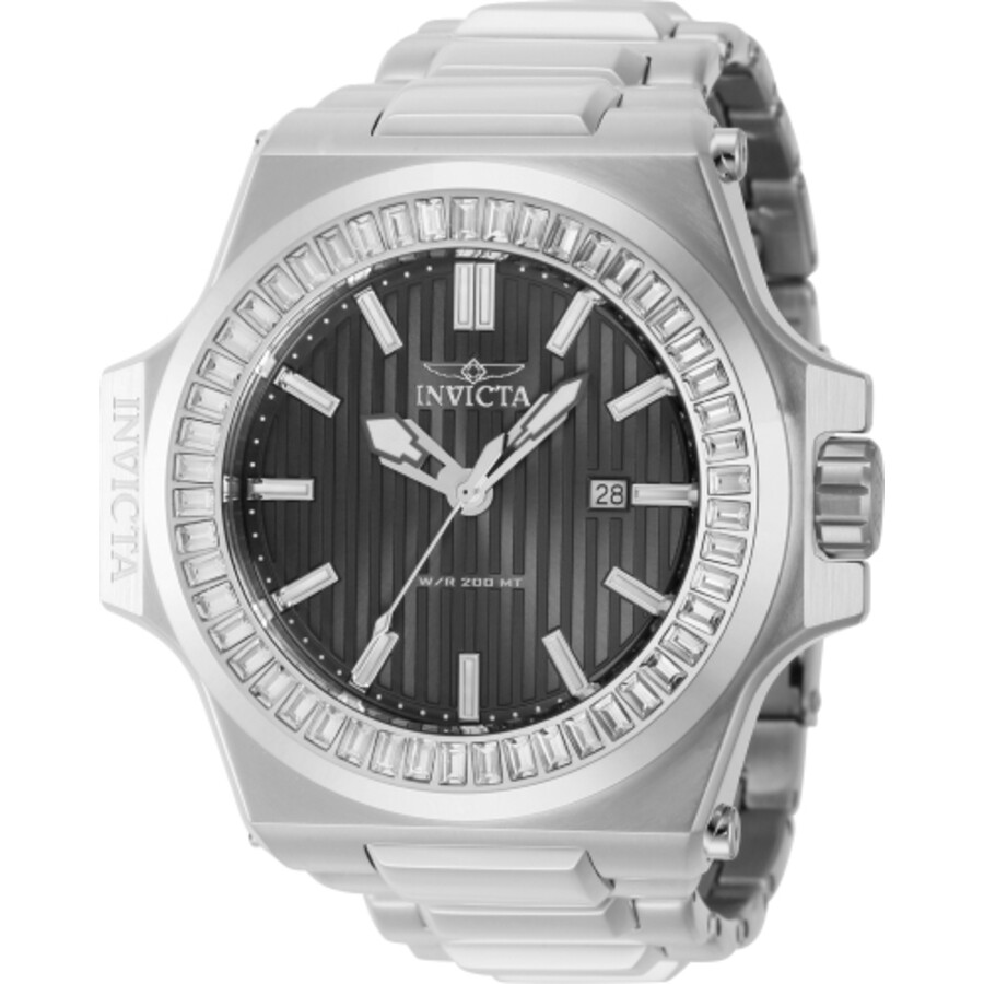 Invicta Akula Quartz Crystal Gunmetal Dial Men's Watch 43382 ...