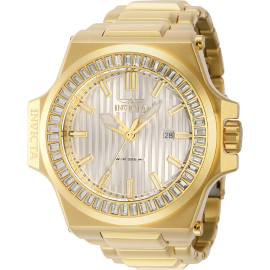 Invicta Akula Quartz Crystal Silver Dial Men's Watch 43388 886678575558 ...