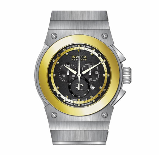 Invicta Akula Reserve Chronograph Black Dial Men's Watch 11592 ...