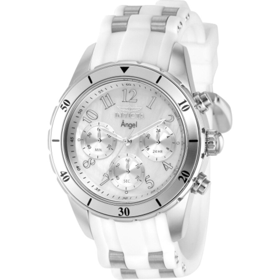 Invicta Angel Chronograph GMT Quartz White Dial Ladies Watch 37347 ...