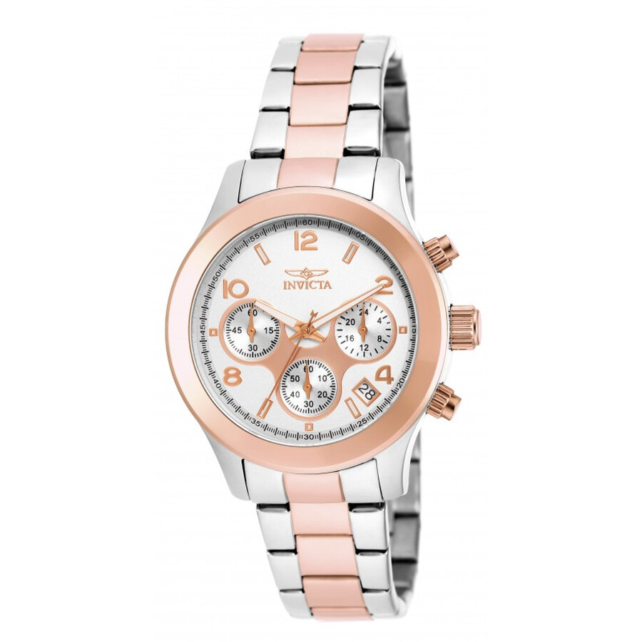 Invicta Angel Chronograph White Dial Two-tone Ladies Watch 19220 ...