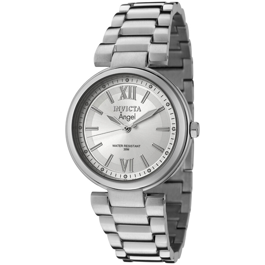 Invicta Angel Collection Silver Dial Stainless Steel Ladies Watch 0551 ...