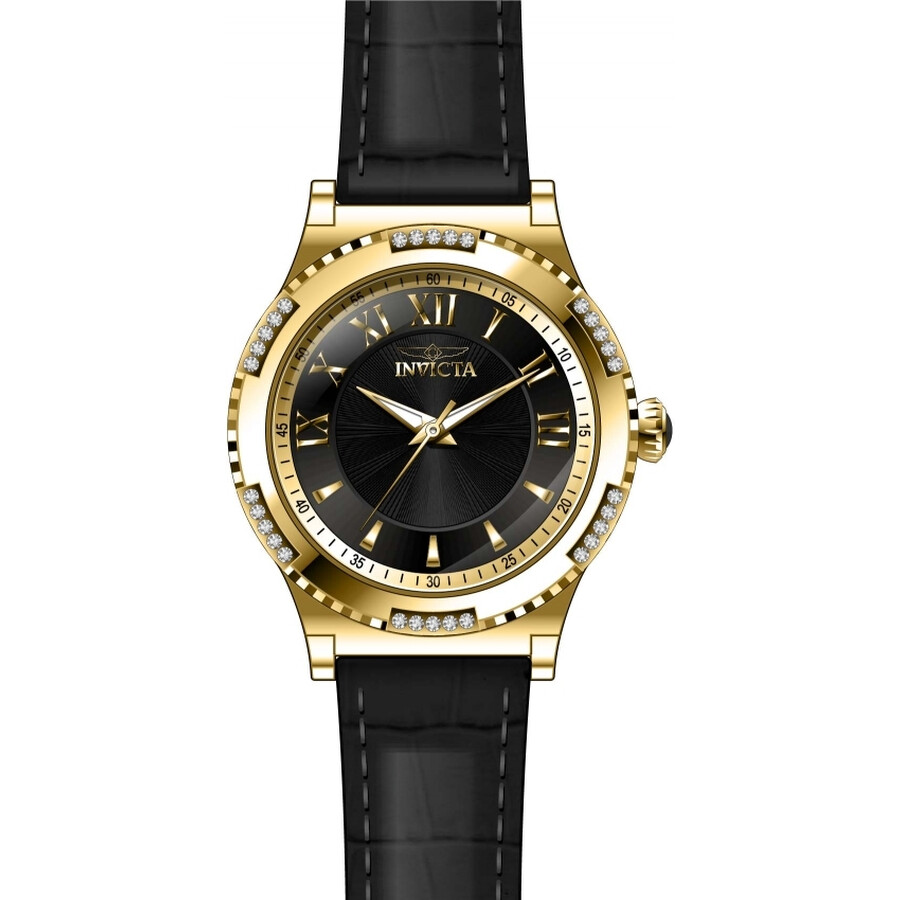 Invicta Angel Crystal Black Dial Ladies Watch 28605 886678340774 ...