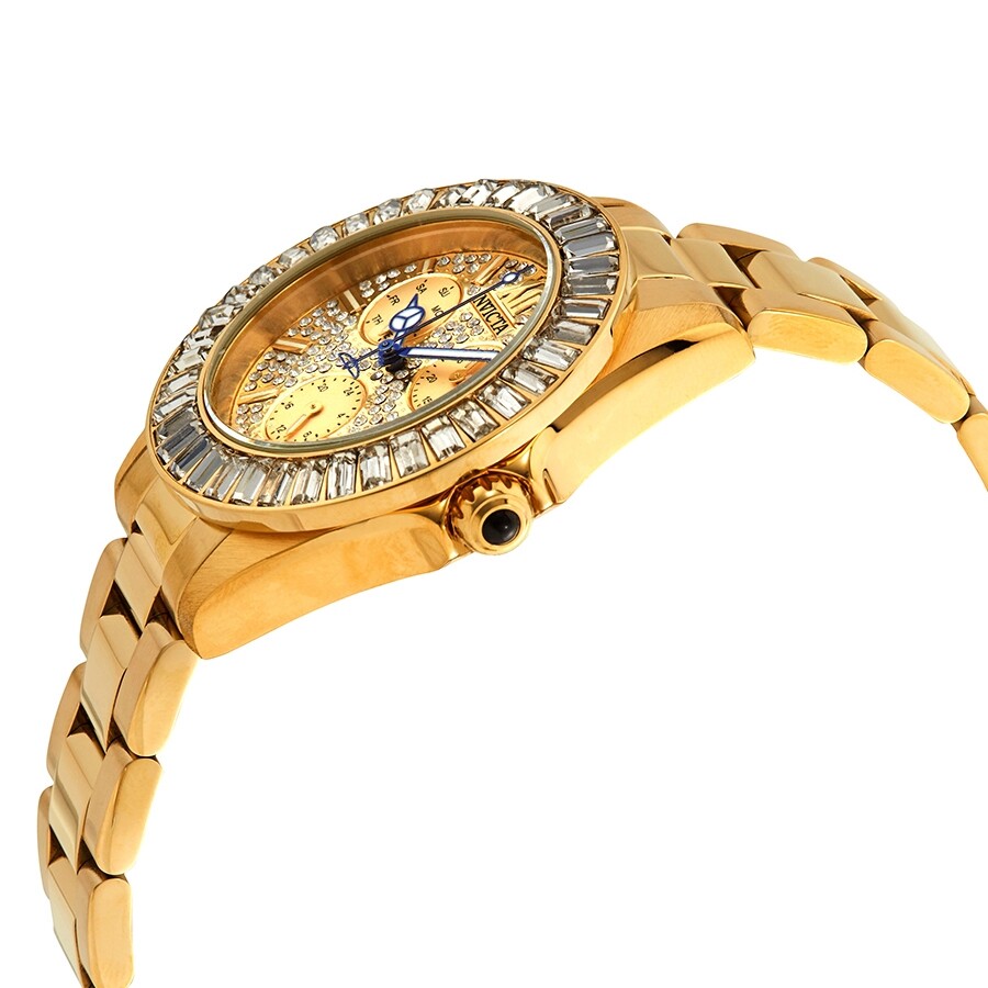 Invicta Angel Crystal Gold Dial Ladies Watch 28448 - Angel - Invicta ...