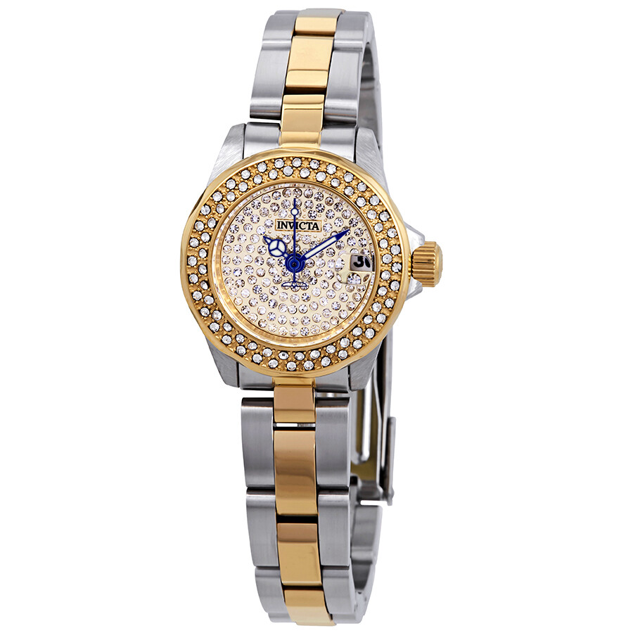 Invicta Angel Crystal Gold Dial Ladies Watch 28455 886678339273 ...
