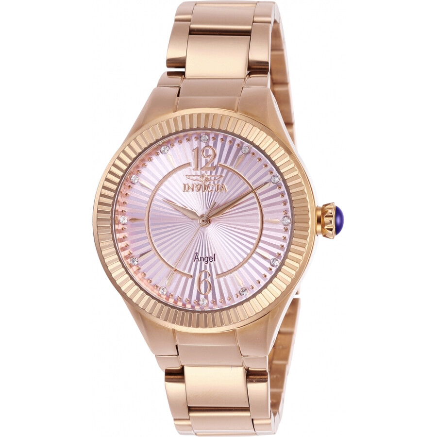 Invicta Angel Crystal Pink Dial Ladies Watch 28279 886678337514 ...