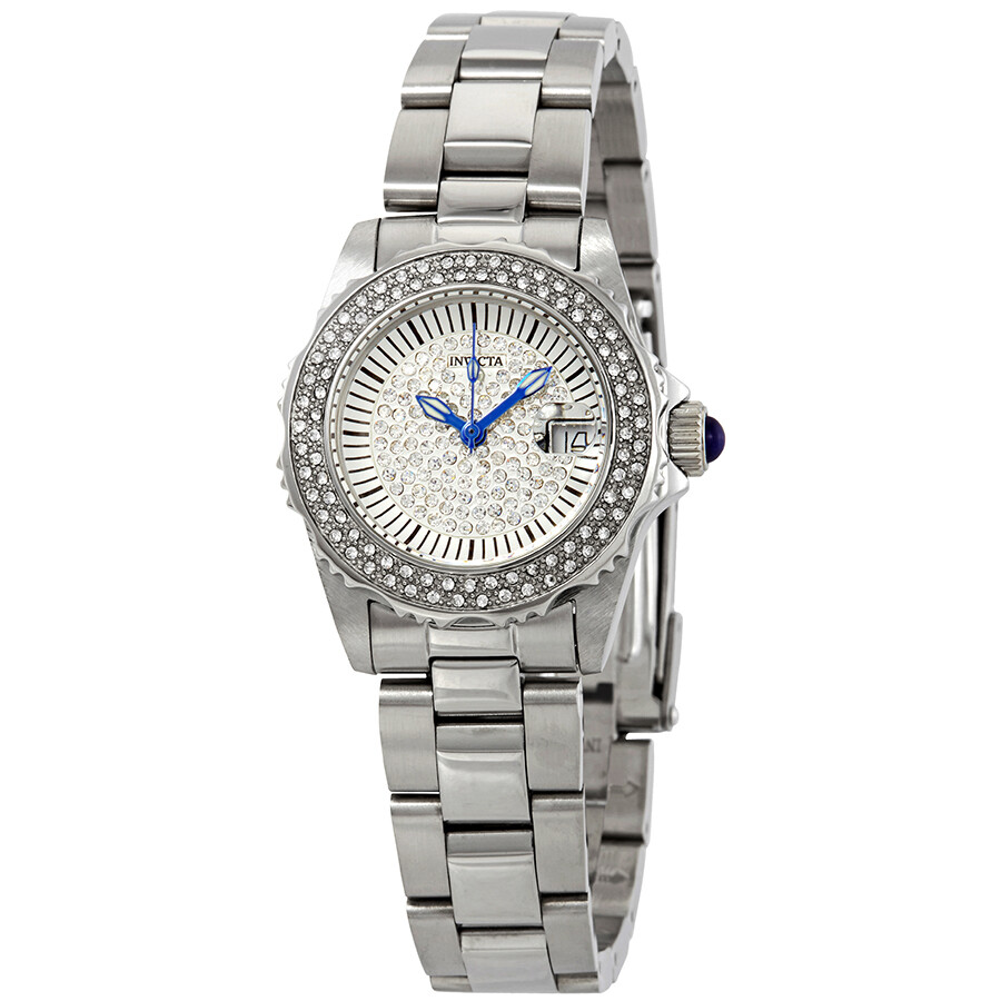Invicta Angel Silver Crystal-set Dial Ladies Watch 28439 886678339112 ...
