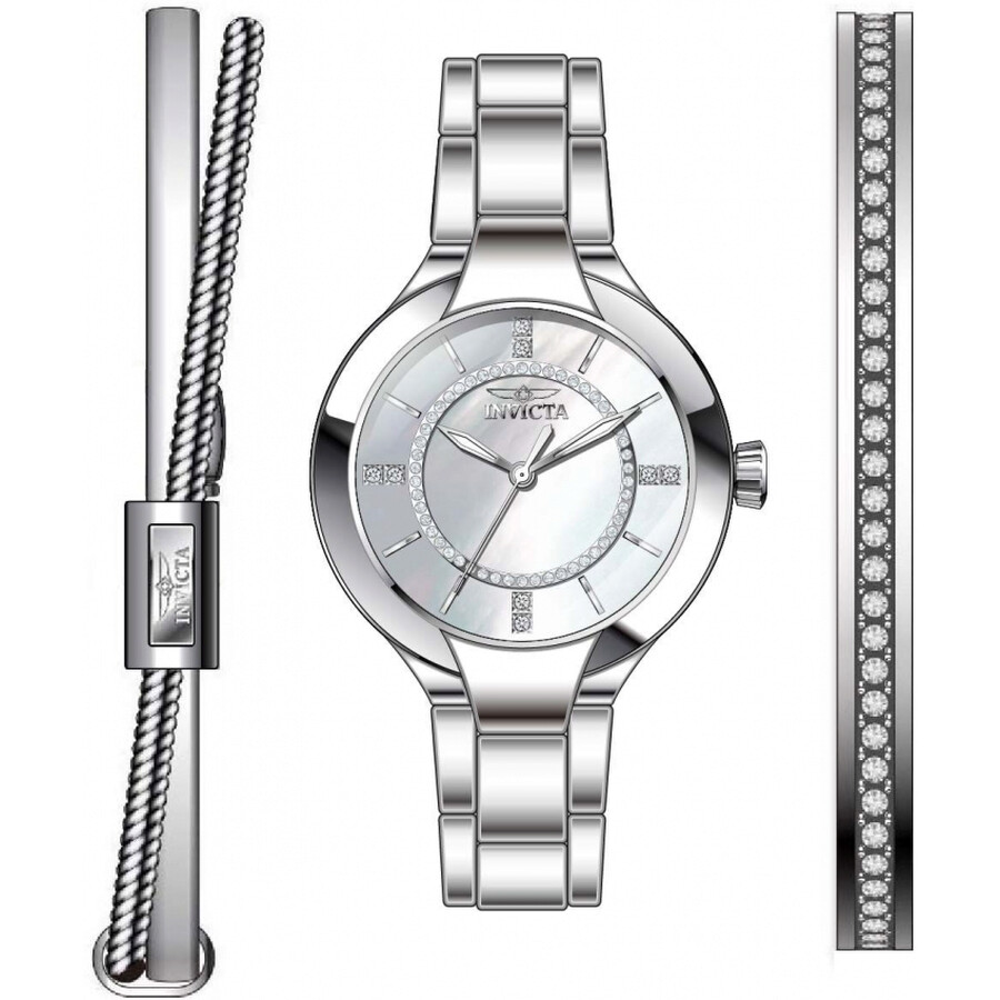 Invicta Angel Crystal Silver Dial Ladies Watch 29320 886678348138 ...