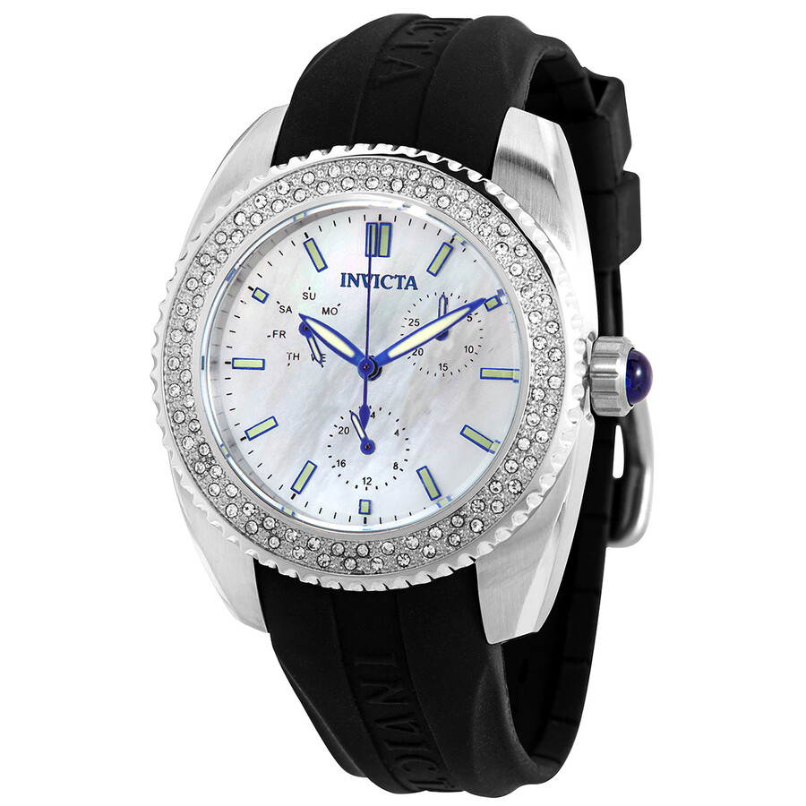 Invicta Angel Crystal White Mother of Pearl Dial Ladies Watch 28487 ...