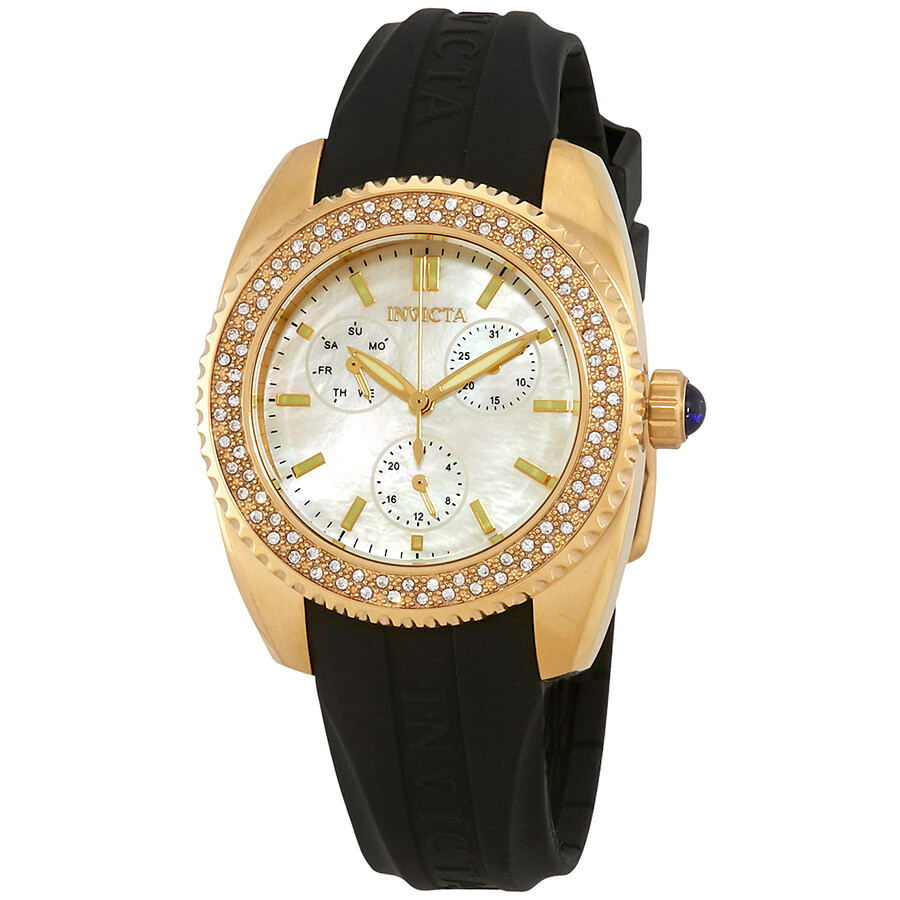 Invicta Angel Crystal White Mother of Pearl Dial Ladies Watch 28489 ...