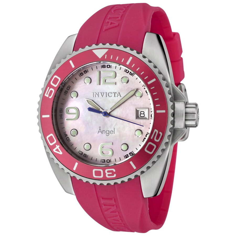 Invicta Angel Diver Ladies Pink Watch 0482 843836004824 - Watches ...