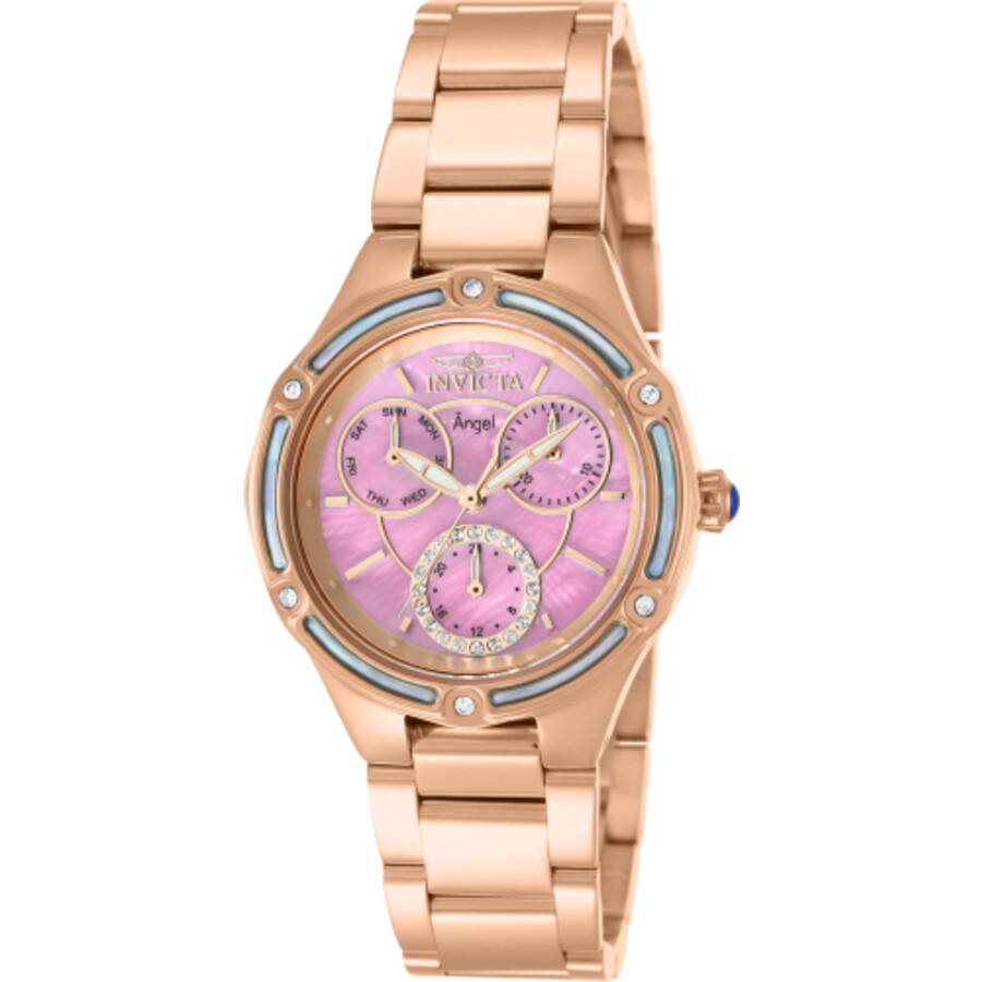 Invicta Angel GMT Quartz Pink Dial Ladies Watch 40383 886678543076 ...