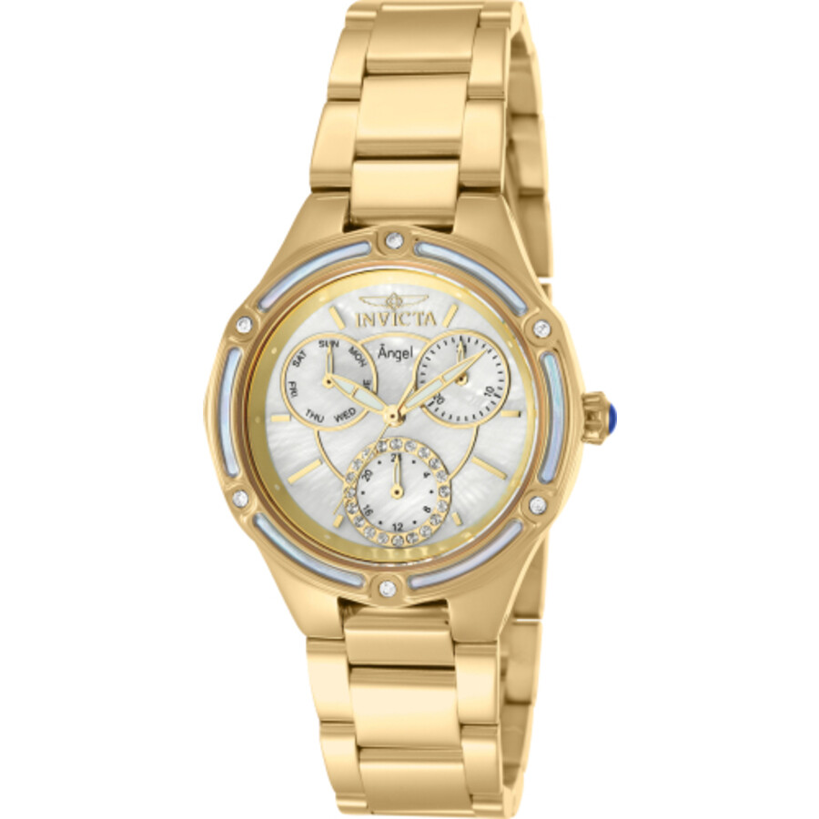 Invicta Angel GMT Quartz White Dial Ladies Watch 40376 886678542734 ...