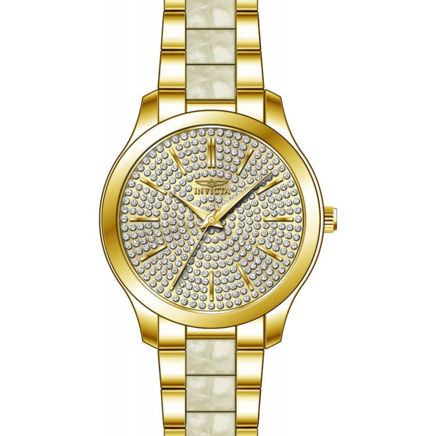 Invicta Angel Gold Dial Ladies Watch 20495 886678253258 - Watches ...