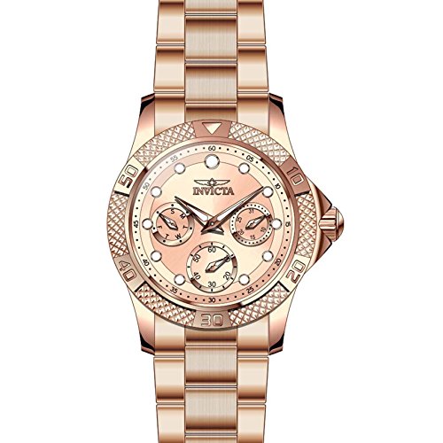 Invicta Angel Multi-Function Rose Dial Rose Gold-tone Ladies Watch ...