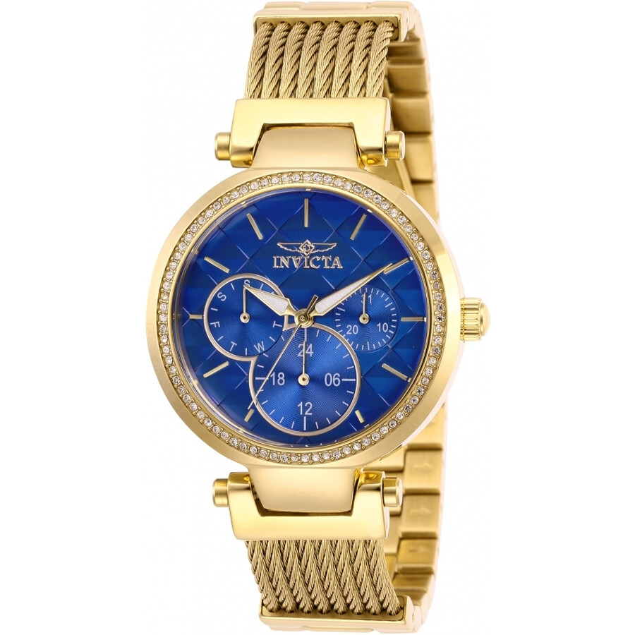 Invicta Angel Quartz Crystal Blue Dial Ladies Watch 28919 886678343966 ...