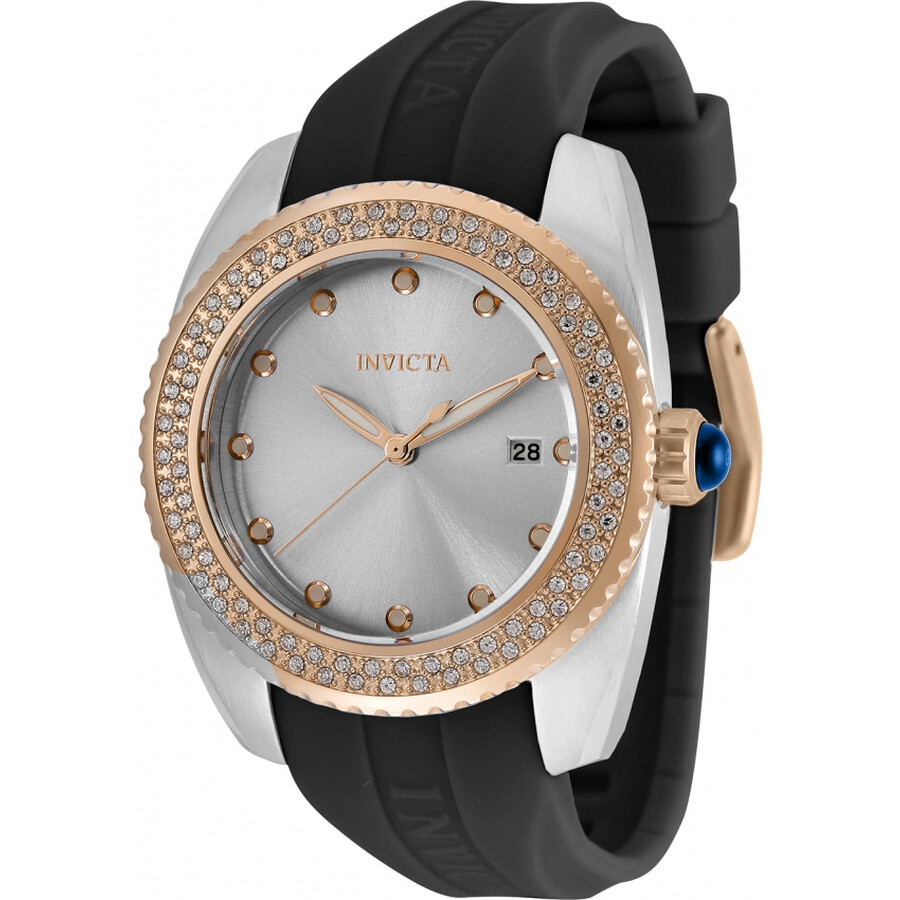 Invicta Angel Quartz Crystal Grey Dial Ladies Watch 36066 Angel Invicta ...
