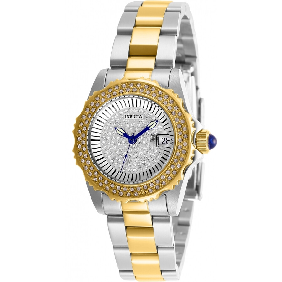 Invicta Angel Quartz Silver Crystal-set Dial Ladies Watch 28440 ...