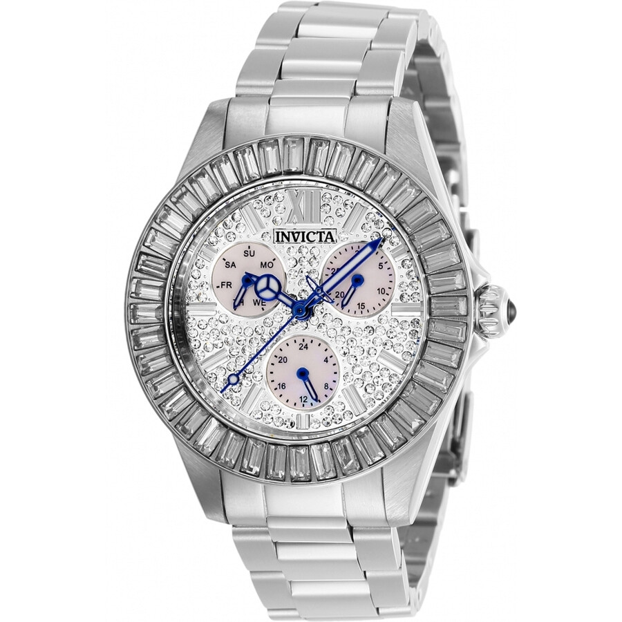 Invicta Angel Quartz Crystal White Crystal Dial Ladies Watch 28445 ...