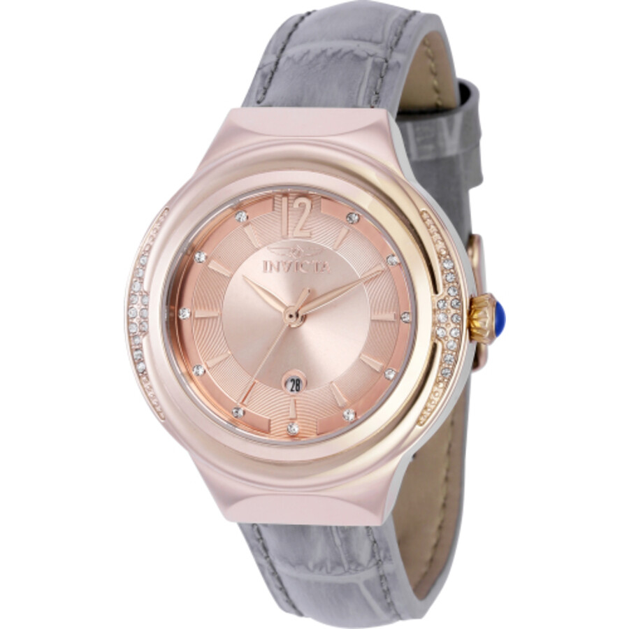 Invicta Angel Quartz Crystal Rose Gold Dial Unisex Watch 38079 ...