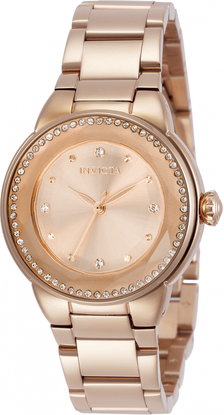 Invicta Angel Quartz Crystal Rose Gold-tone Dial Ladies Watch 29792 ...